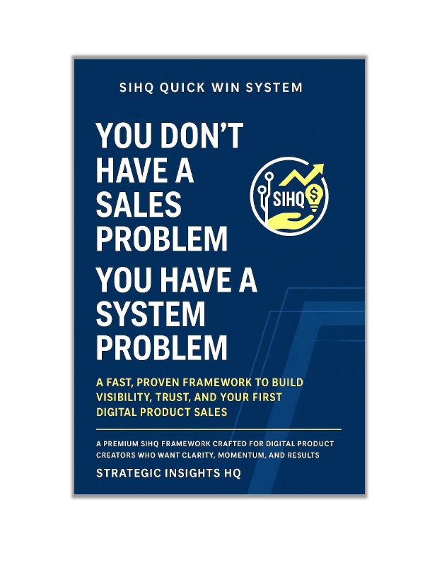 SIHQ–Digital Product Sales System Breakthrough | 5 Fixes - Strategic ...